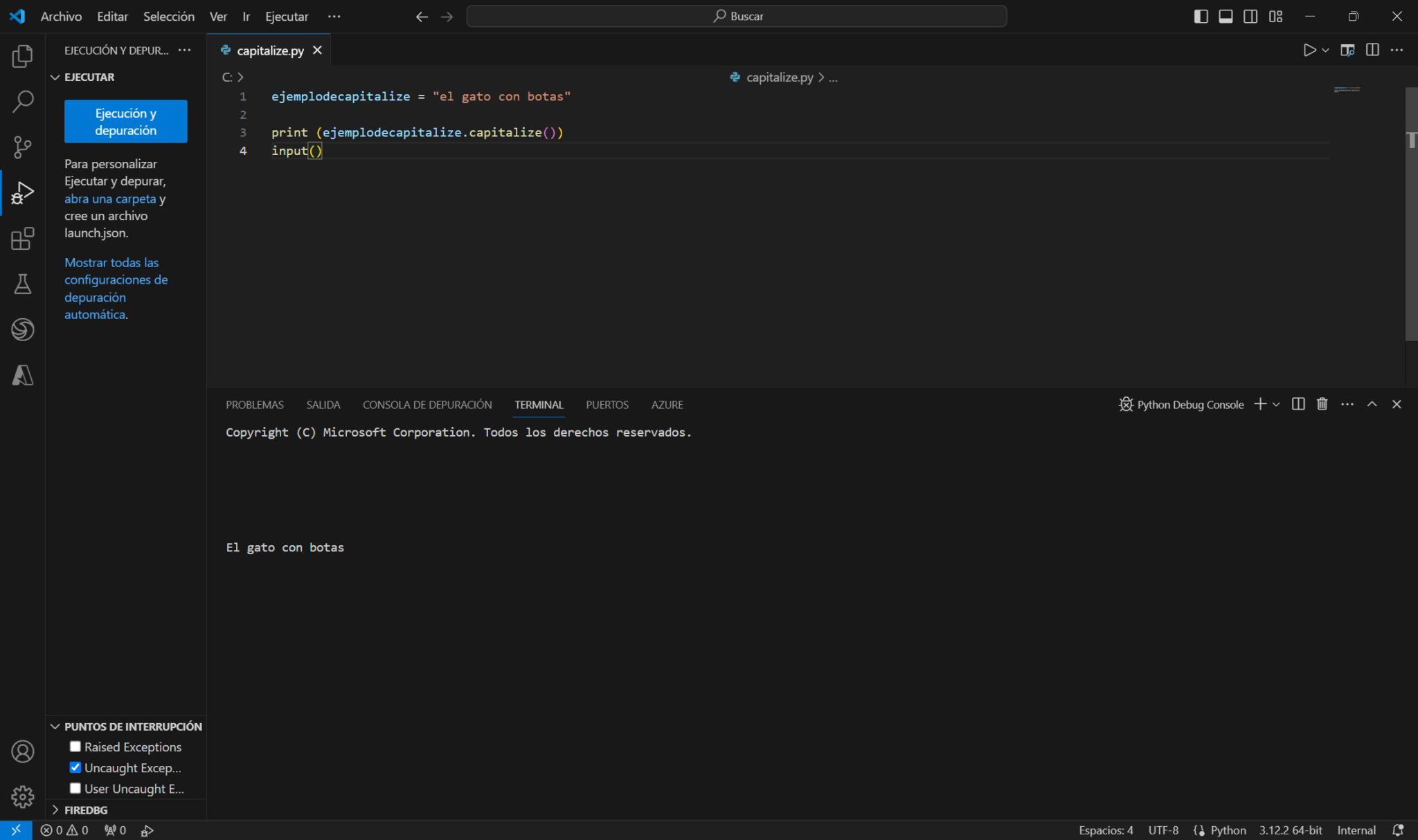 UPPER, LOWER Y CAPITALIZE EN PYTHON – Blog de Daniel y Mia