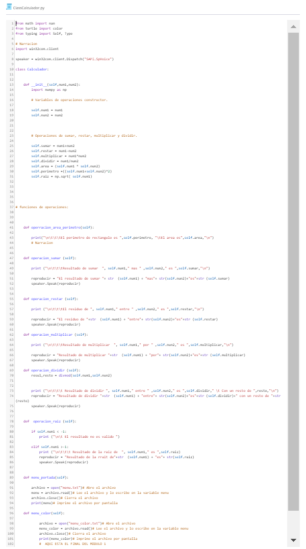 Calculadora creada en POO Python. Parte dos. – Blog de Daniel y Mia