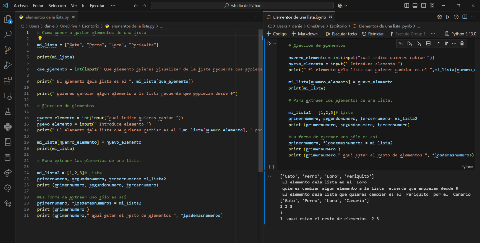 Cómo acceder a los elementos de una lista – Blog de Daniel y Mia